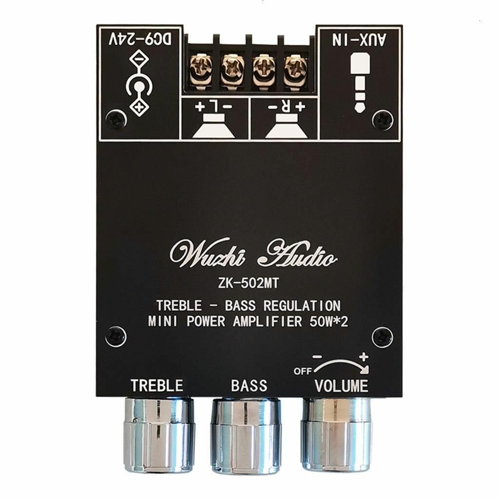 Аксессуар для аудиотехники, Модуль усилителя низких частот ZK 502MT 2 50 Вт Bluetooth 5.0