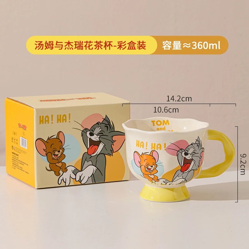 MINISO Керамическая кружка Том и Джерри 360 мл Yellow