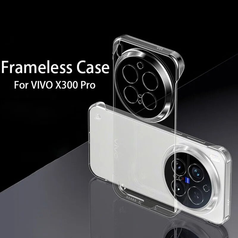 Безрамный тонкий прозрачный жесткий чехол для VIVO X300 Pro VIVOX300Pro 5G, чехлы для телефонов