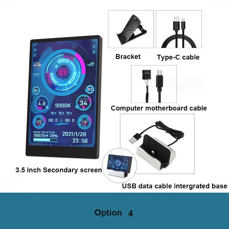 3.5-дюймовый IPS монитор Type-C Option 4