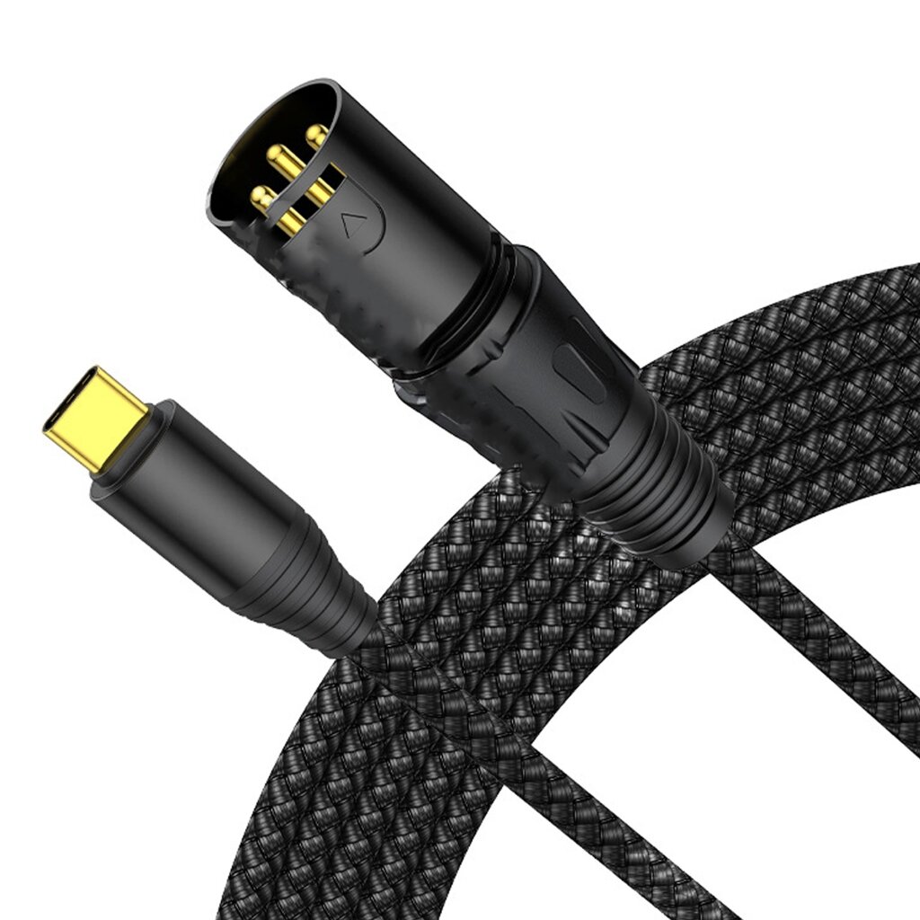 USB C позолоченный штекер к XLR позолоченный аудиокабель для мужчин /женщин-1,5 м-XLR male