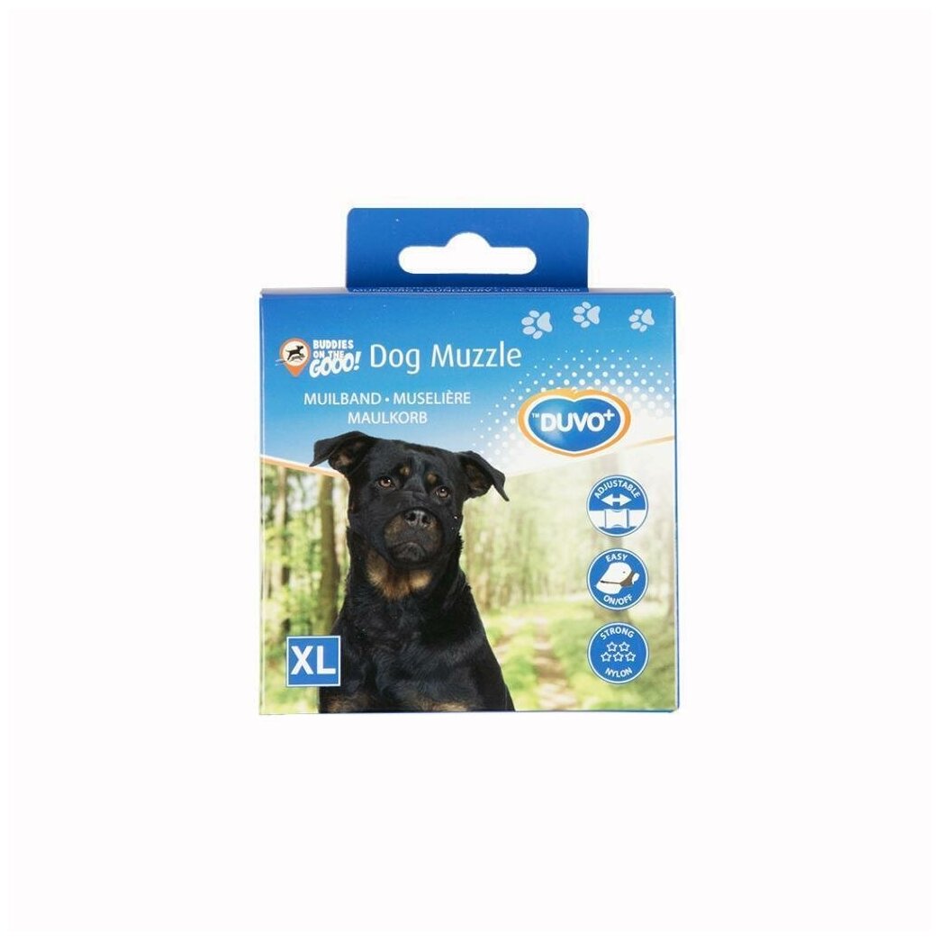 Намордник для собак DUVO+ "Dog Muzzle", черный, XL (57-83см) (Бельгия)
