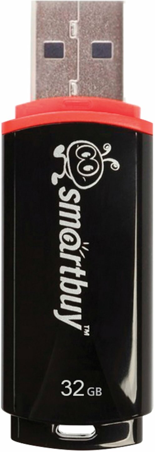 Упаковка 2 шт. Флеш-диск 32 GB, SMARTBUY Crown, USB 2.0, черный, SB32GBCRW-K