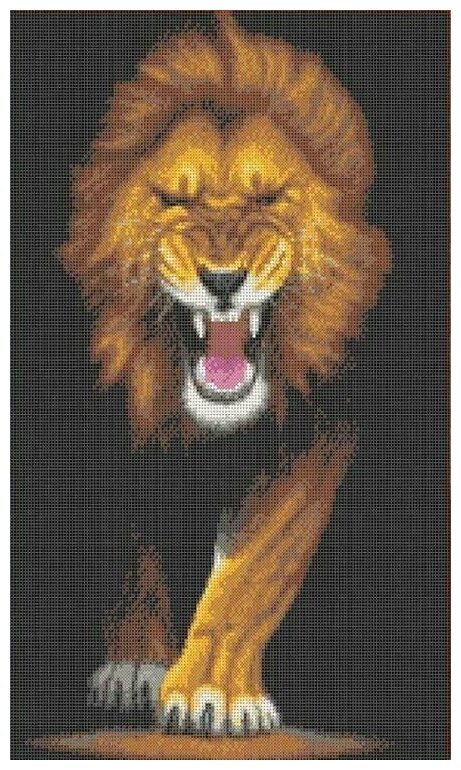 Рисунок на ткани Каролинка "Хищники. Лев", 32,2x50,4 см