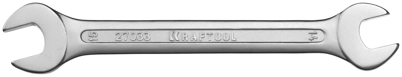 KRAFTOOL 14 х 15 мм, Рожковый гаечный ключ (27033-14-15)