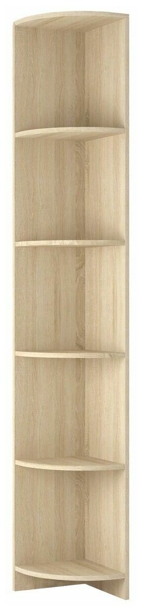 Угловое завершение с полками «Колибри» (Дуб сонома) 30х30х200