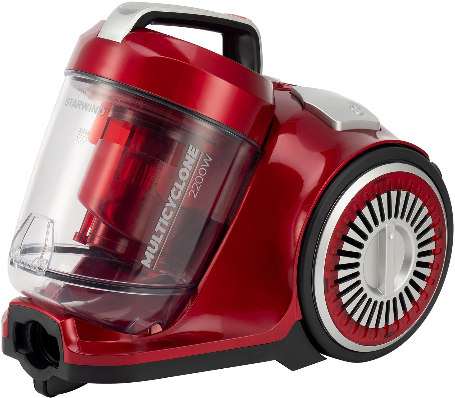 Пылесос StarWind SCV2286, 2200Вт, красный/серый