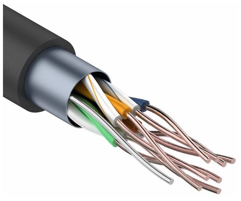 Кабель FTP 4PR 24AWG CAT5e 305м REXANT OUTDOOR 01-0146