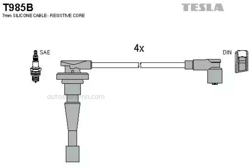 Провода высоковольтные компл. Honda TESLA T985B TESLA арт. T985B