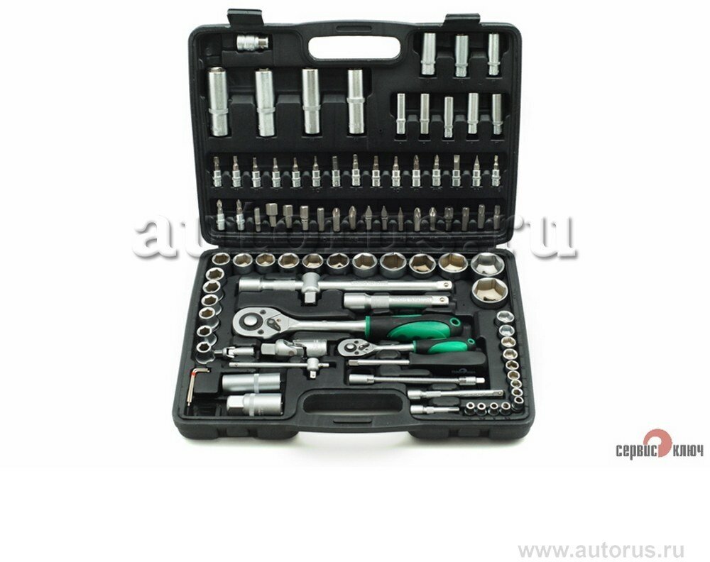 Набор инструментов в чемодане сервис ключ (94 предмета) – идеален для любого ремонта.
