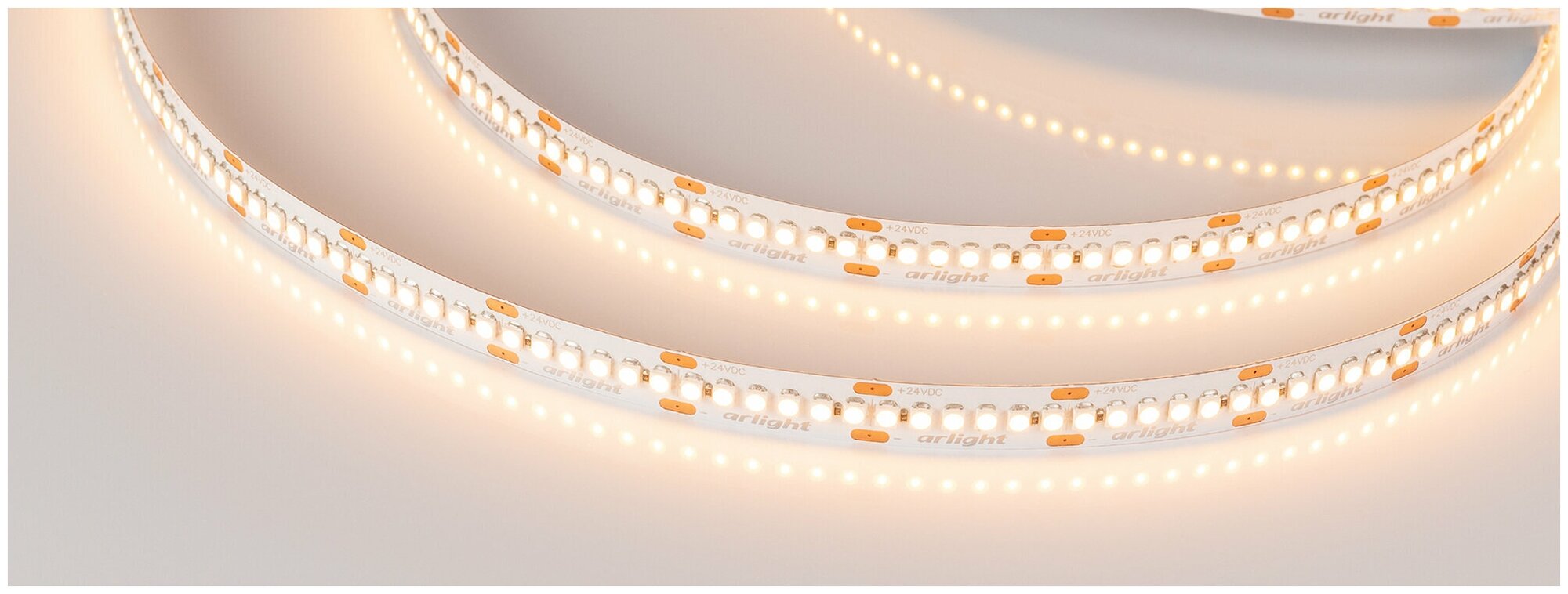 Лента RT-A240-10mm 24V Warm2700 (19.2W/m, IP20, 3528, 5m) (Arlight, 19.2 Вт/м, IP20)