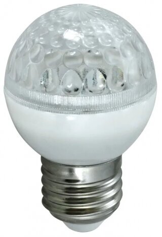 Лампа светодиодная 1Вт шар d50 9LED красн. E27 Neon-Night 405-212 (4 шт.)