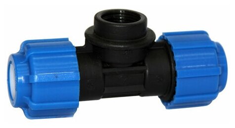 Тройник ПЭ с внутр. труб. резьбой 50х1'х50 (обж.) Тпк-аква