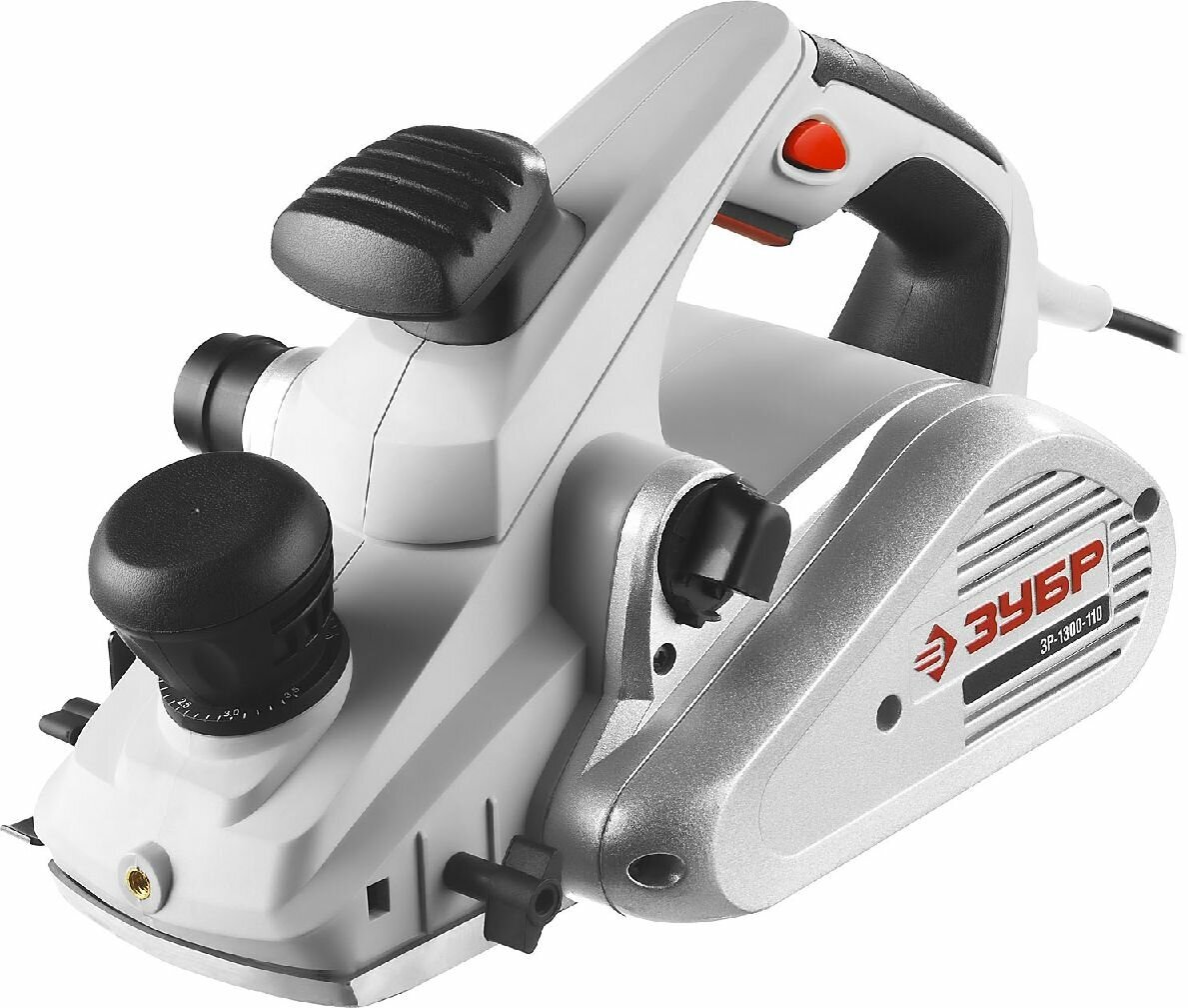 Электрорубанок ЗУБР 1300 Вт 110 мм 16000 об/мин глубина строгания 0-3 5 мм выборка четверти система удаления опилок