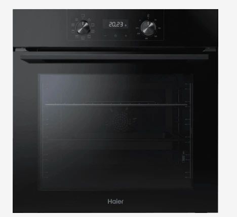 Электрический духовой шкаф Haier HOQ-K2ANN3GB, встраиваемый, 59.5 см, 72 л, расстойка теста, гриль, конвекция, черный