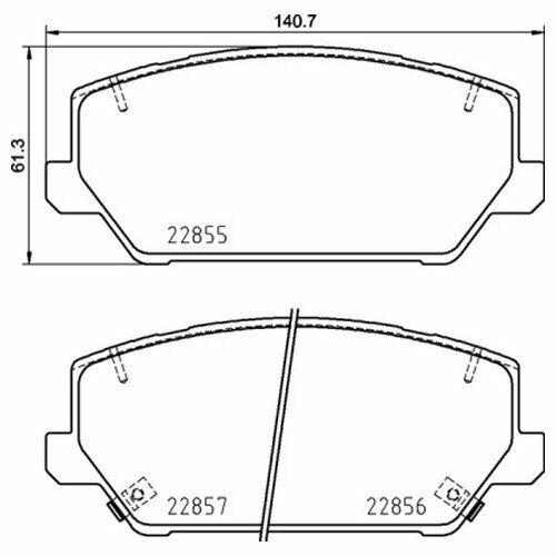Комплект передних тормозных колодок Brembo P30102 для Hyundai i30; Kia Optima