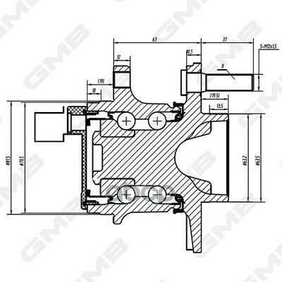 Ступичный узел задний GMB GMB арт. GH34950A