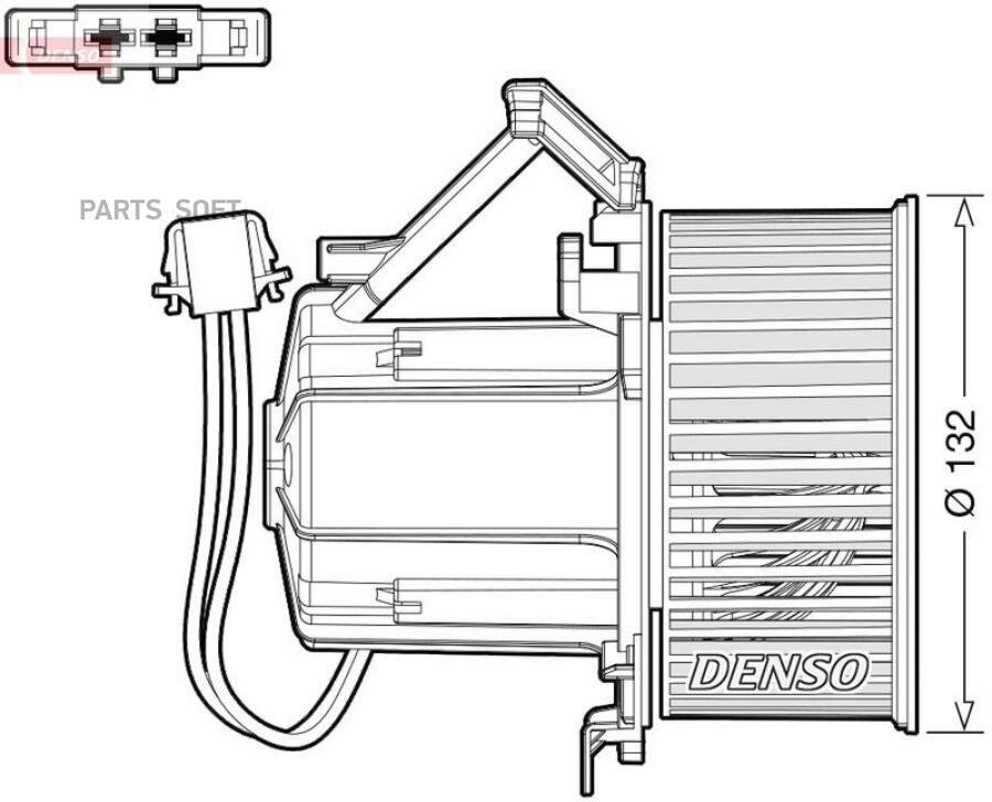 DEA02009 DENSO Вентилятор обдува салона