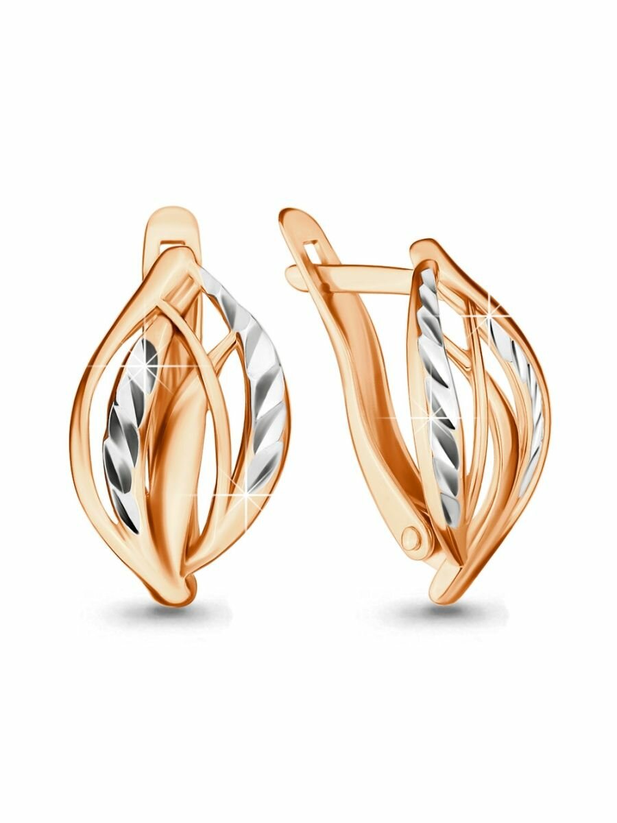 Серьги, красное золото, 585 проба