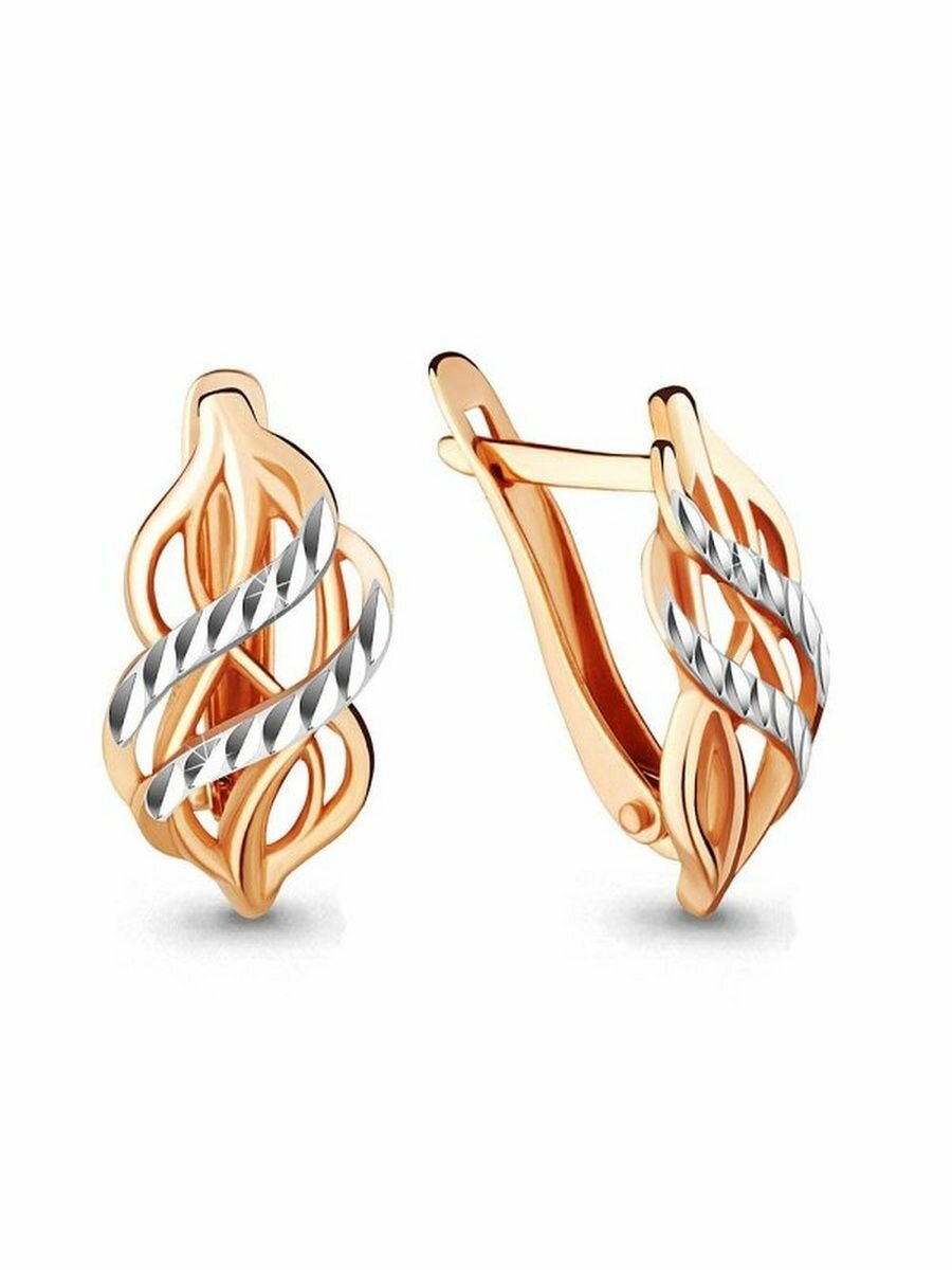 Серьги, красное золото, 585 проба