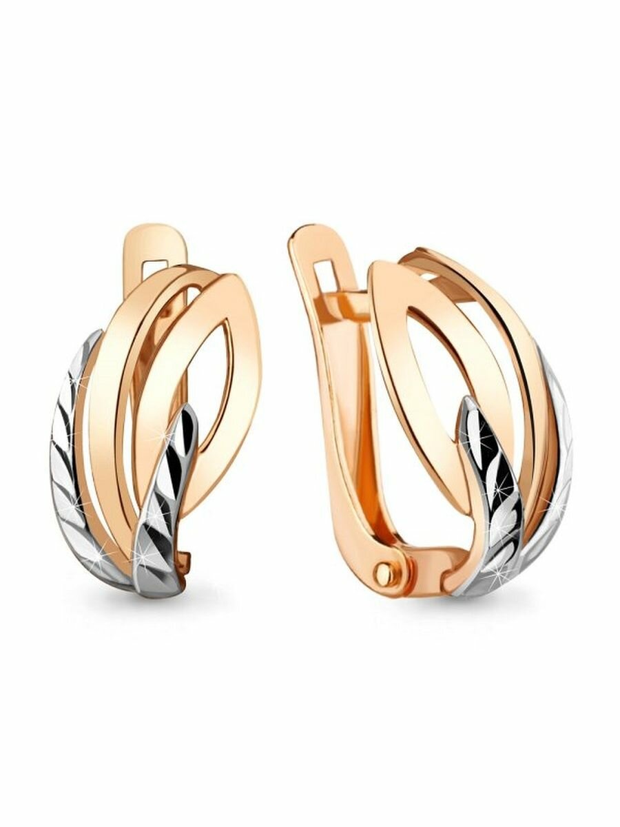 Серьги, красное золото, 375 проба