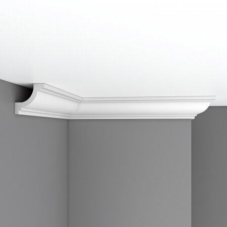 Плинтус Потолочный Гладкий Decomaster 96673 В65хШ66хД2400 мм / Коска.