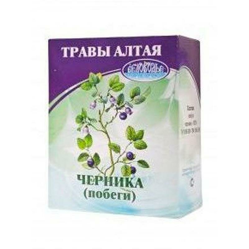 Черника, побеги, коробка, беловодье, 25 г