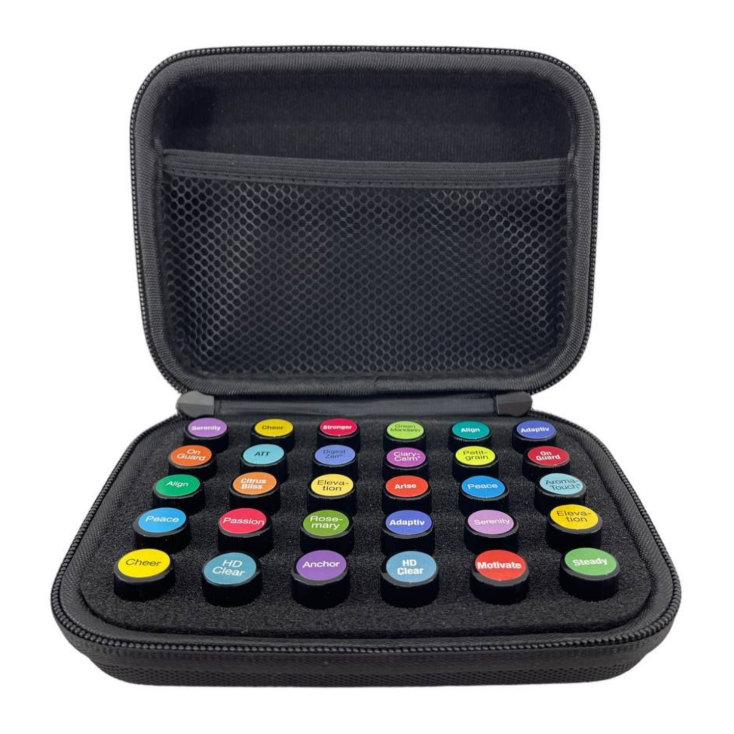 Сумка кейс для эфирных масел на 30 бутылочек флаконов 1-3 мл. Черная молния