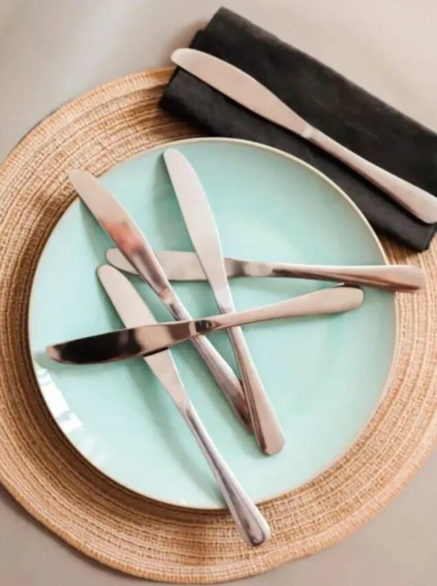 Столовые ножи из нержавеющей стали Funtai- 006 23см серебристые 6 шт.