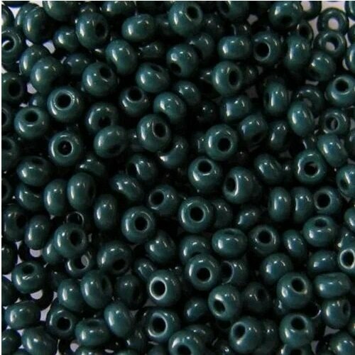 Бисер Gamma 5, Чехия E190( 53270) темно-зеленый 10/0, 5 гр,1 шт.
