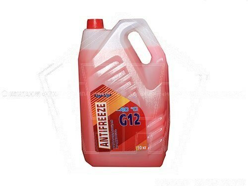 Антифриз трасса эконом g12 (10 кг) -40*с (красный) прозрачная канистра