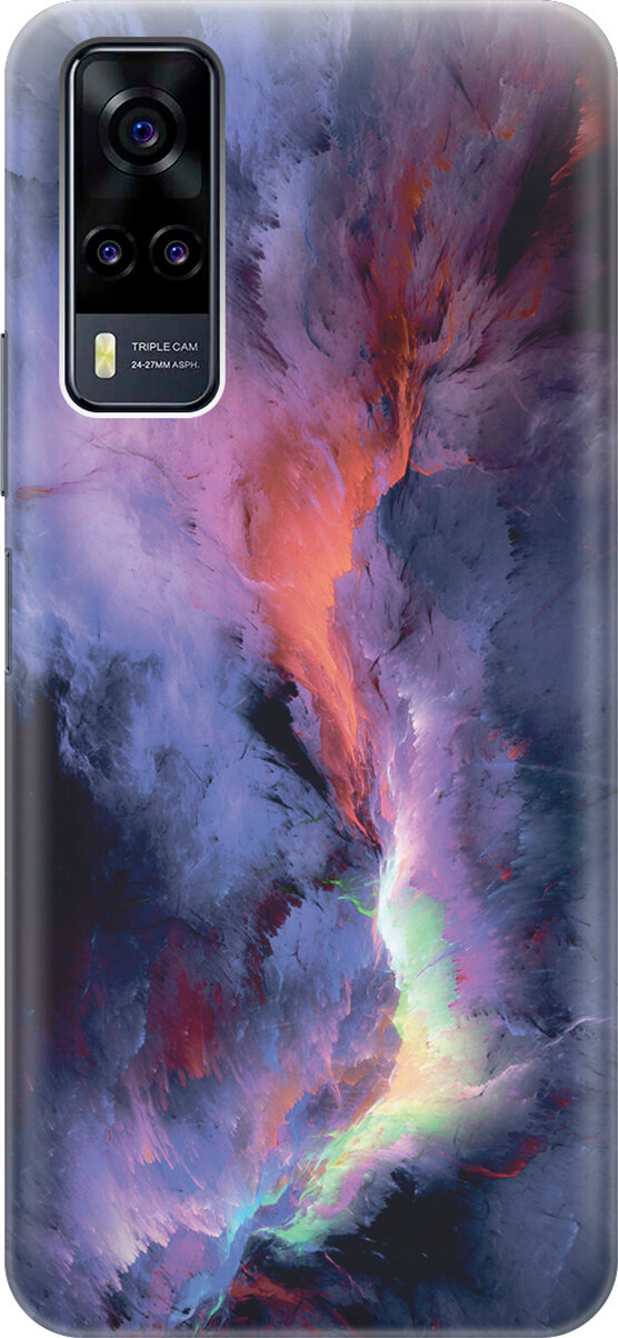 Силиконовый чехол на Vivo Y31 / Y53s 4G / Y51 2020 / Виво У31 / У53с 4Г / У51 2020 с принтом "Гром и молния"