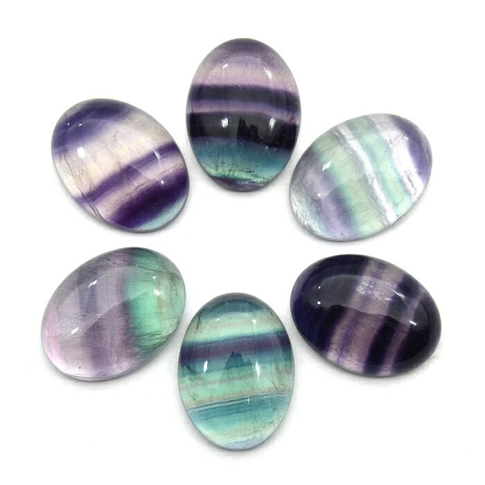 Кабошон из флюорита овал 25*18*6мм