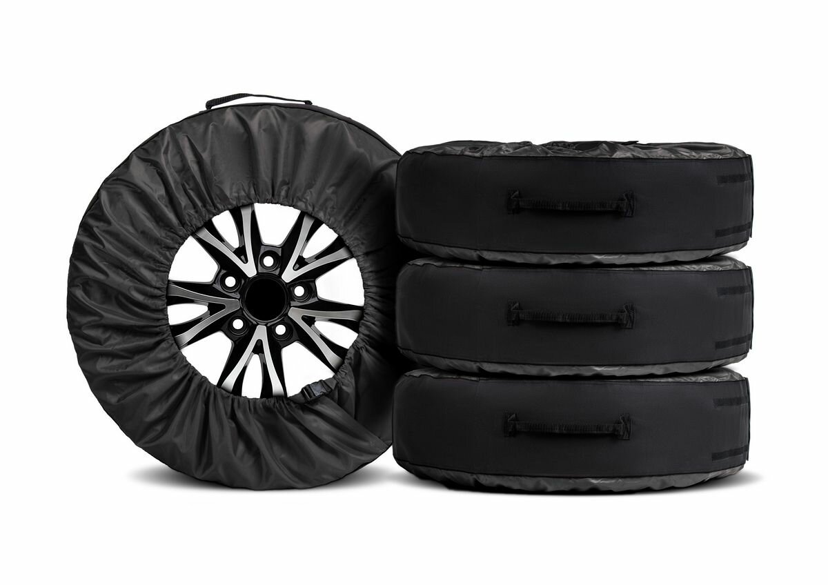 Чехлы AutoFlex для хранения автомобильных колес размером от 15 до 20, полиэстер 600D, 4 шт, цвет черный, 80402