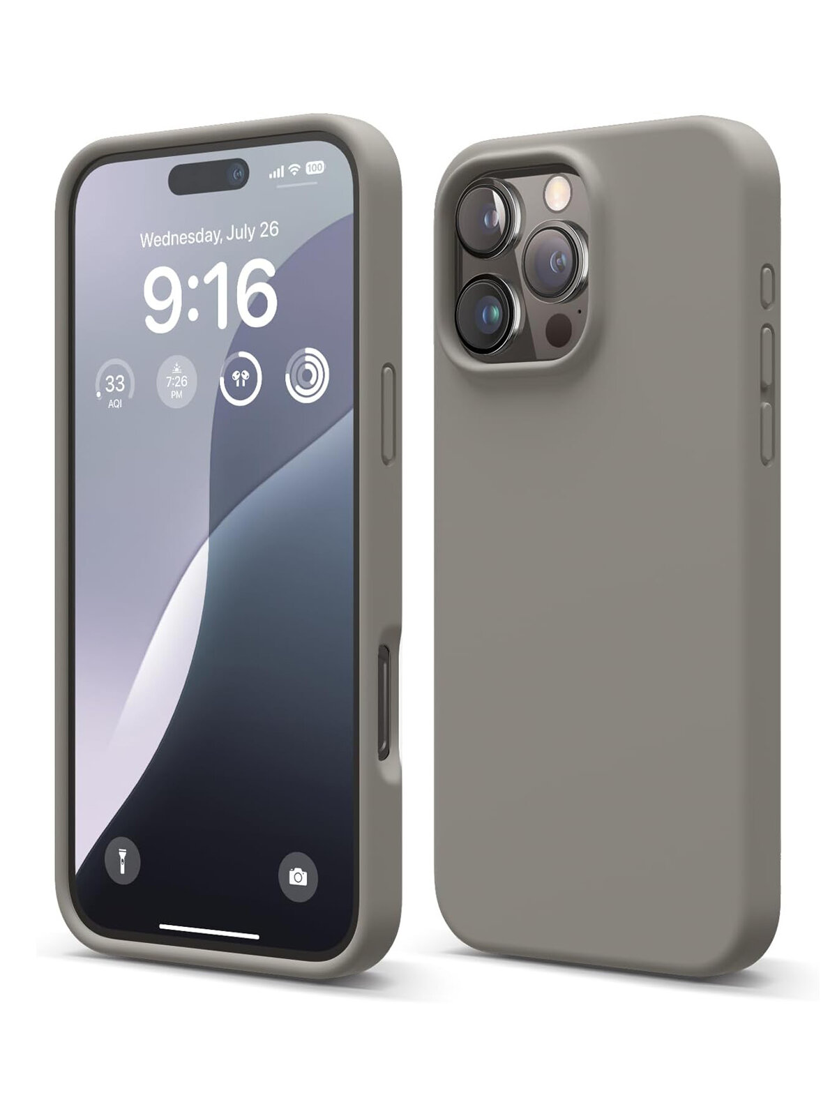 Elago для iPhone 16 Pro Max чехол Soft silicone (Liquid) Medium Gray