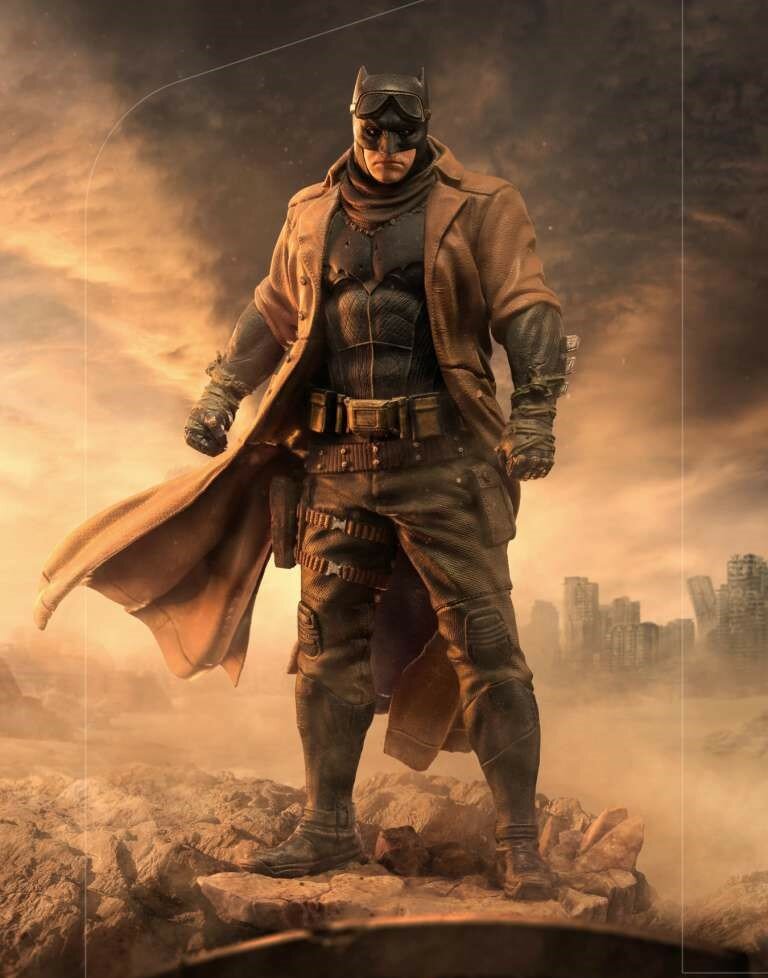 Коллекционная фигурка Iron studios 1/10 Justice League Knightmare Batman (Айрон Студиос Лига справедливости Ночной кошмар Бэтмен, 18 см)