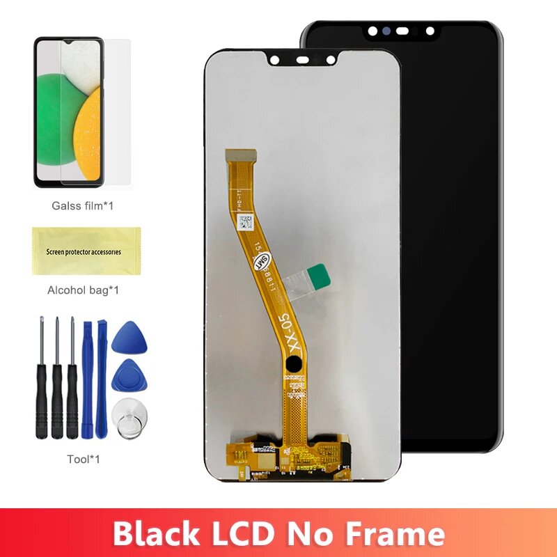 Экран Nova 3 с рамкой для Huawei nova 3 PAR-LX1M PAR-LX9, ЖК-дисплей, сменный Black No Frame