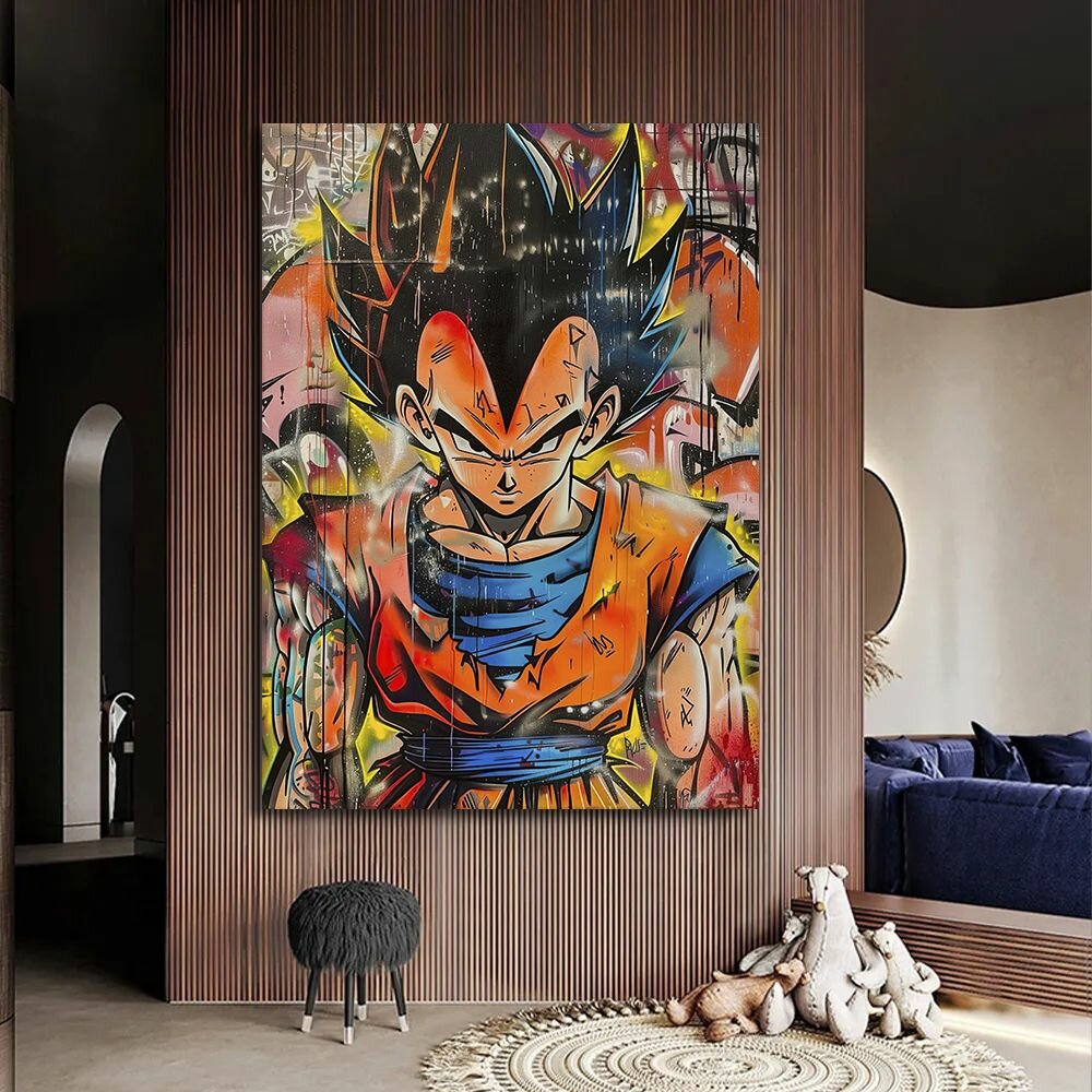 Постеры аниме, Гоку, картина аниме, детскую комнату, 40х60 см.