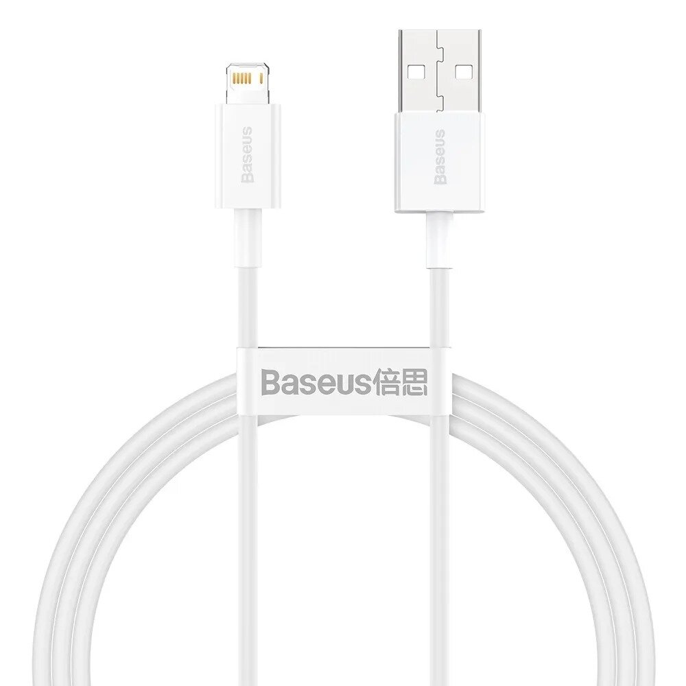 Кабель USB Baseus Superior Lightning для Apple, 2.4A, 1м, белый