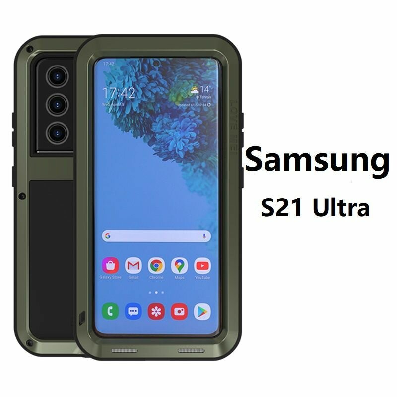 Чехол-ракушка MyPads для Samsung Galaxy S21 Ultra, мощный силикагелевый, противоударный