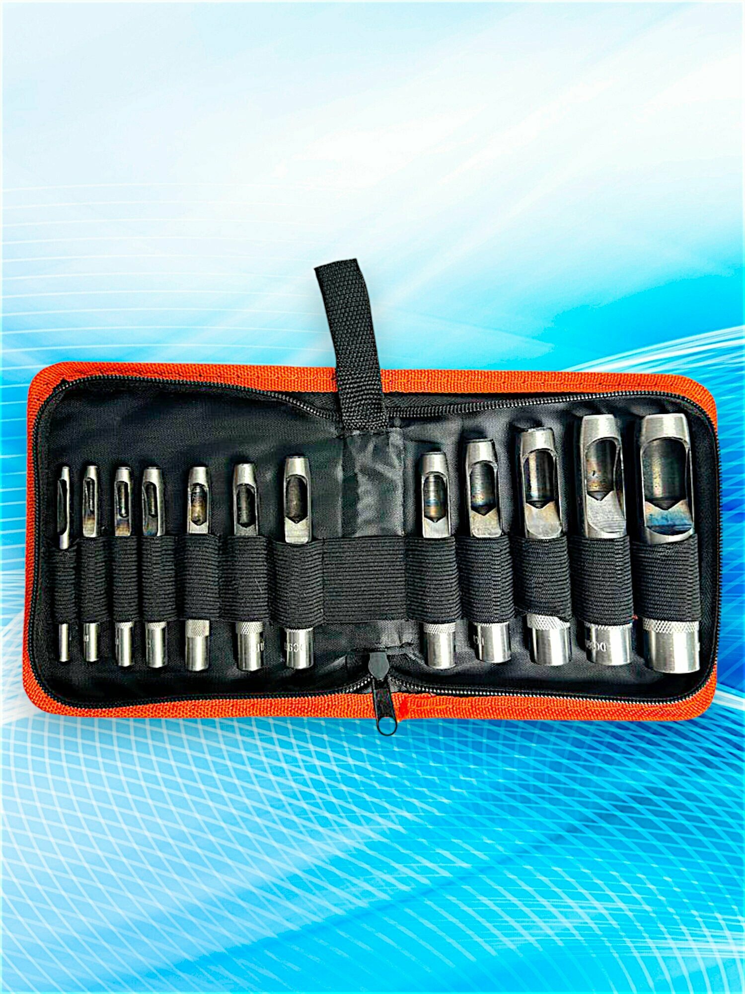 Набор просечек (АвтоDело) 3 - 19 мм в сумке (12 штук) (21039)