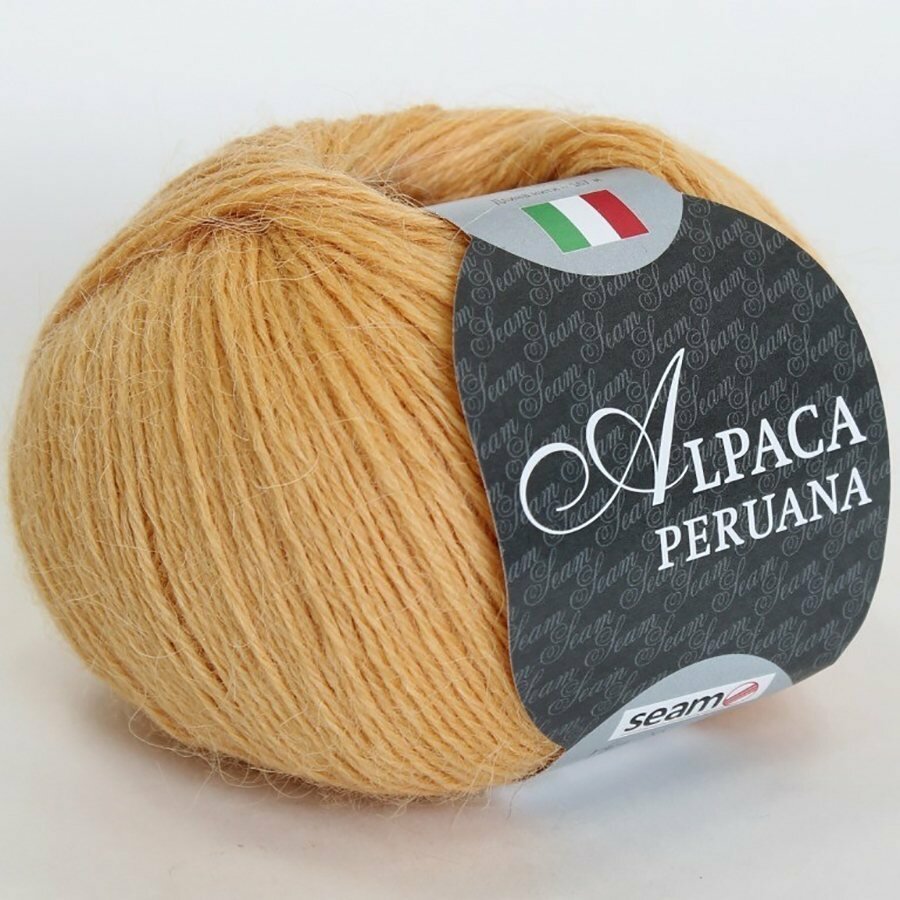 Пряжа Seam ALPACA PERUANA 2275 теплый желтый (5 мотков)
