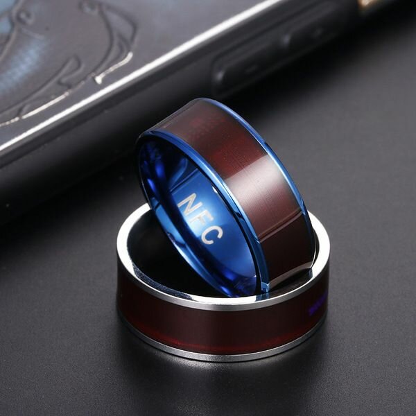 Умное кольцо с поддержкой NFC 7 size blue