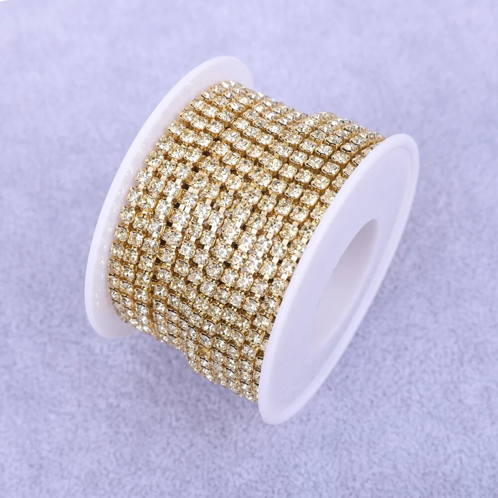 Стразовая цепочка Jonquil SS12, 1 ярд
