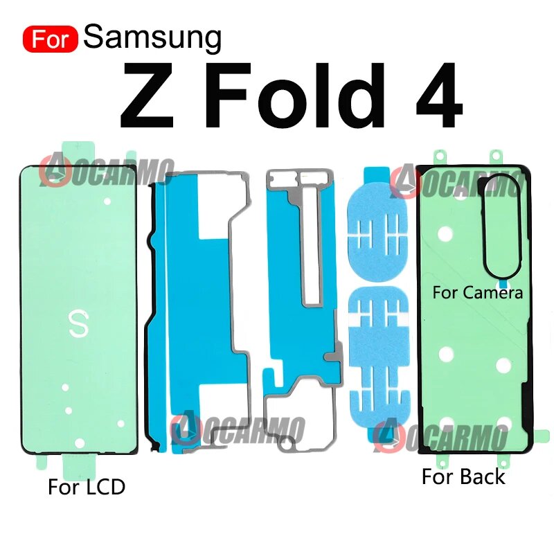 Для Samsung Galaxy Z Fold4 Fold 4 F936, ЖК-дисплей, передняя и внутренняя клейкая задняя крышка, водостойкая клейкая наклейка, полный комплект Z Fold4 -Type3