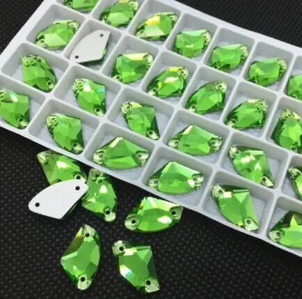 Зеленые кристаллы для рукоделия, grass green