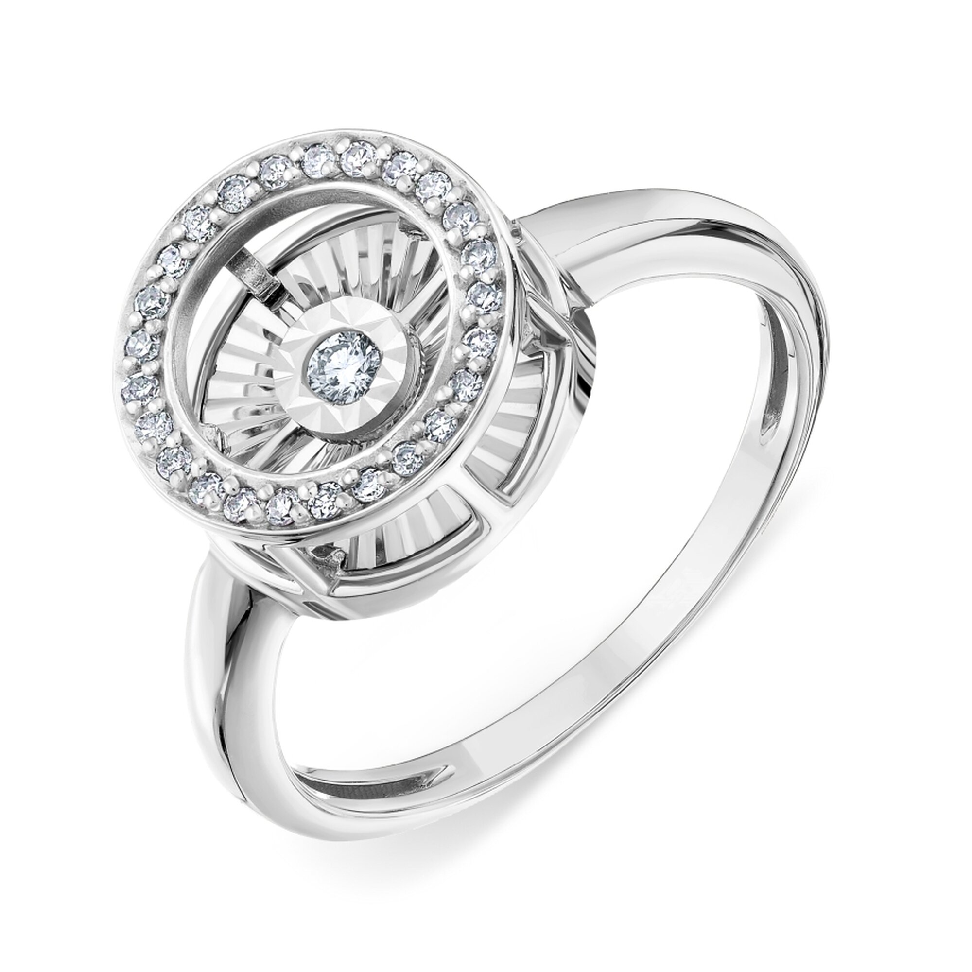 Кольцо, белое золото, 585 проба, бриллиант