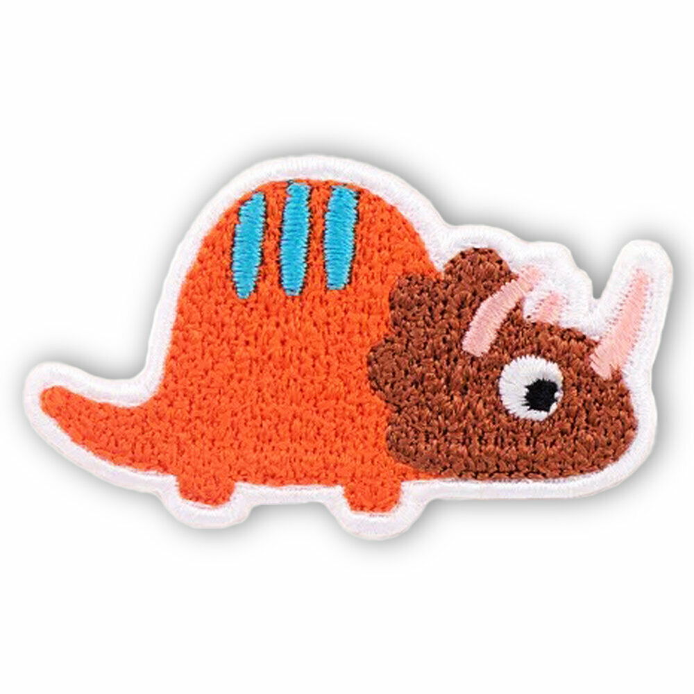 Шеврон Avelcro "Трицератопс", для одежды, на липучке, полиэстер, 5x3 см