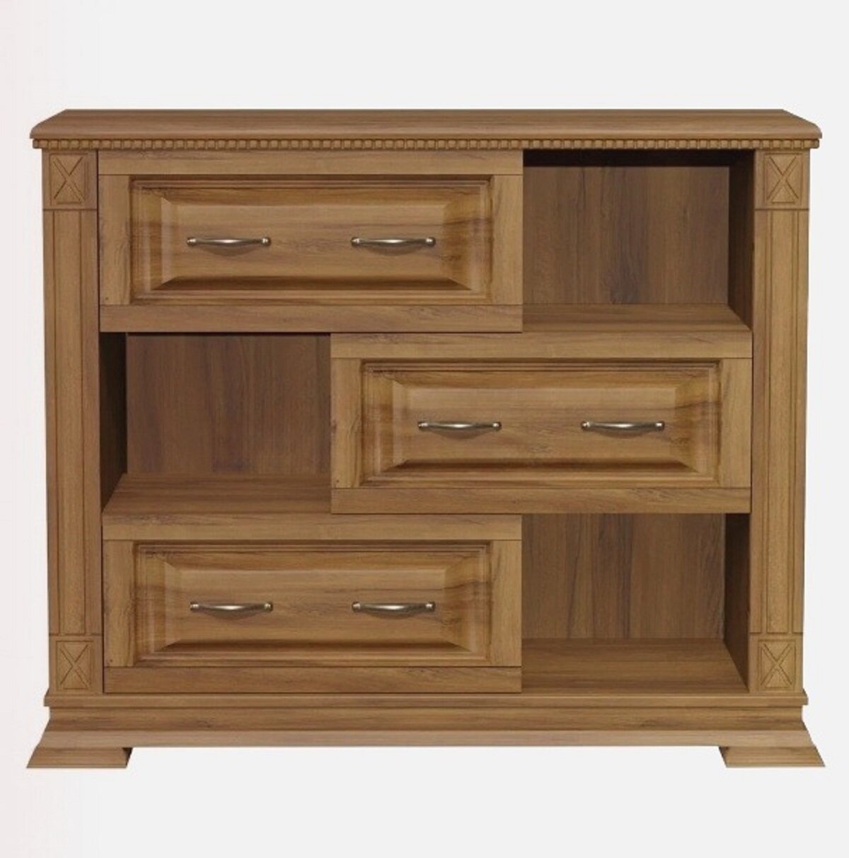 Комод для хранения вещей из массива сосны Верди PREMIUM 223, 100x40x80 клас. орех 2