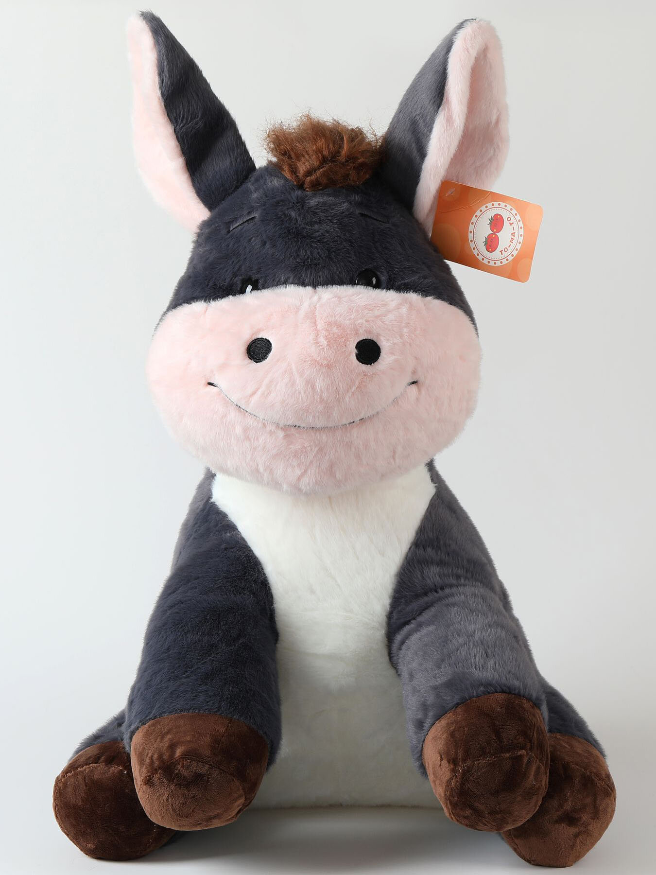 Мягкая игрушка Веселый Ослик 23 см (серый) (DL702327903GR)